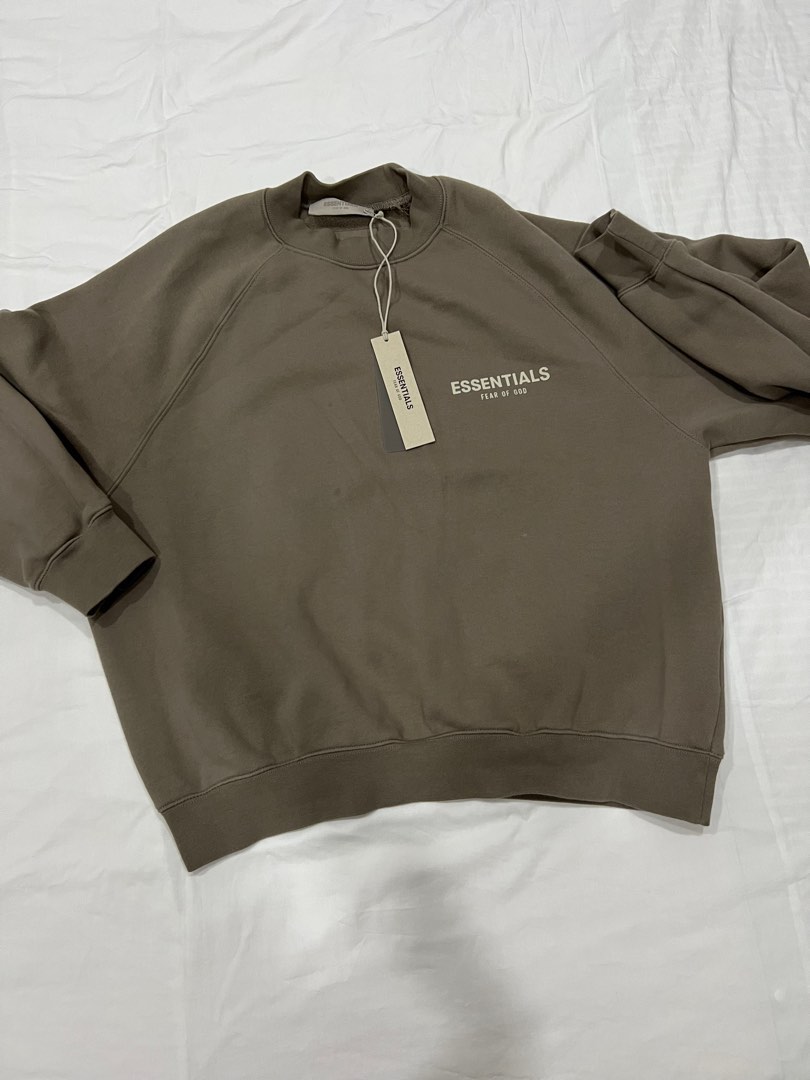 Fear Of God Essentials FOG sweatshirt brown, Men's Fashion, Coats ...
