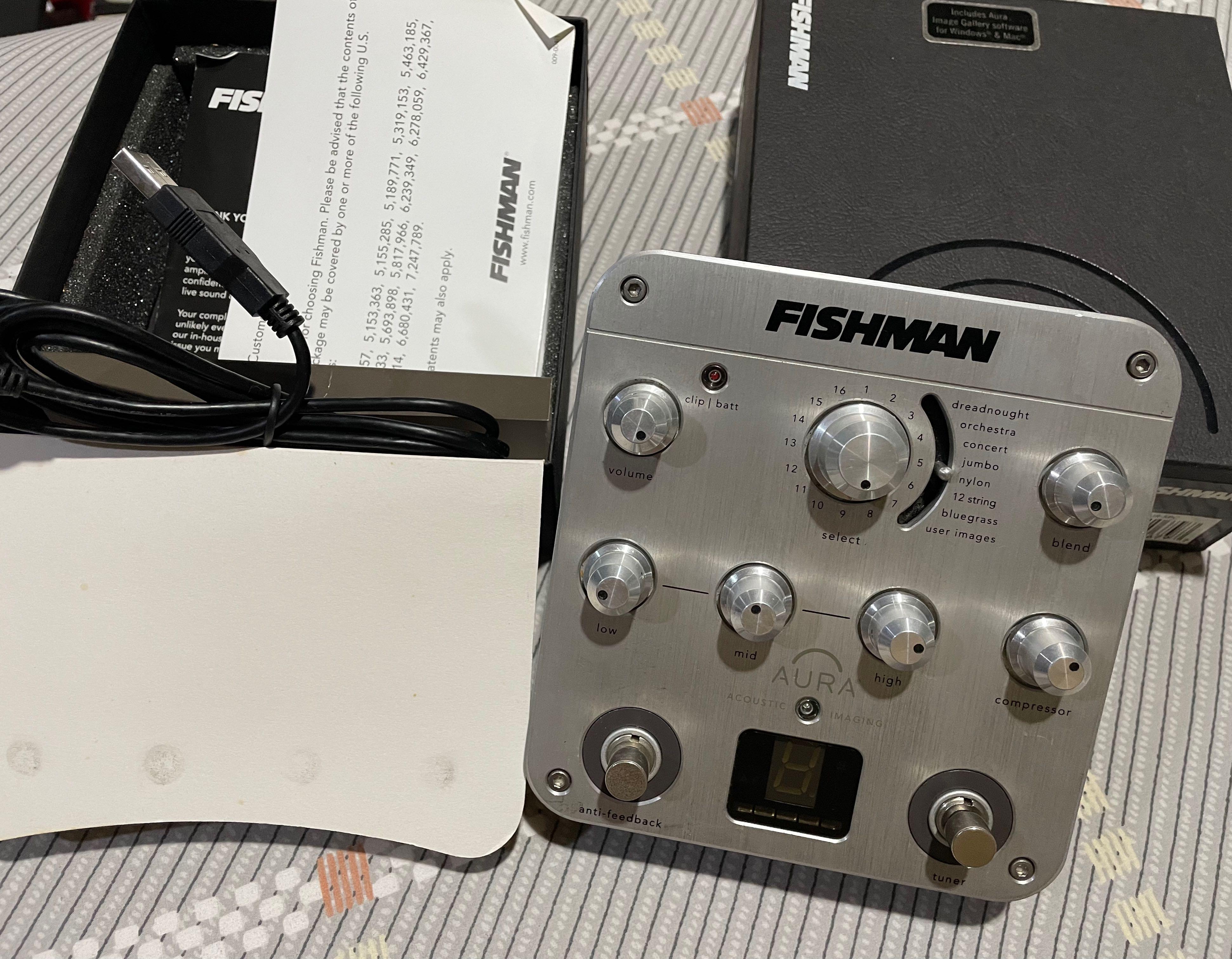 Fishman Aura Spectrum DI guitar effects unit pedal modeler EQ preamp ...