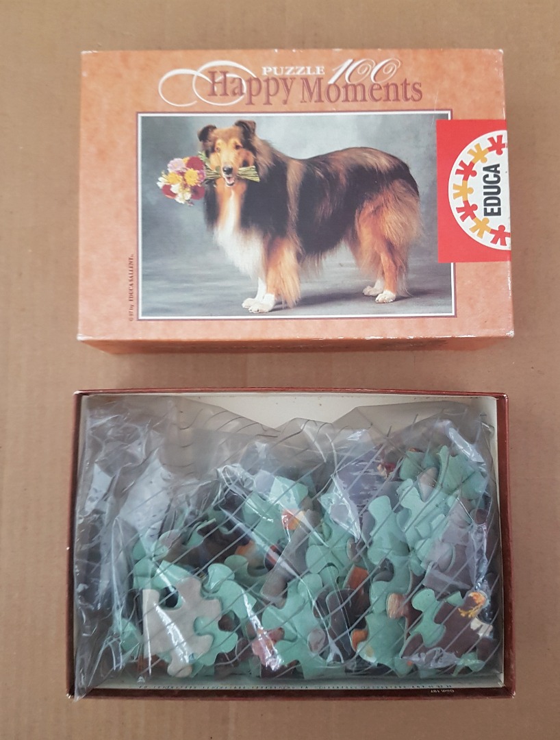 Happy Moments Puzzle by Educa, Made in Spain, Collie Design 100 Pieces ...