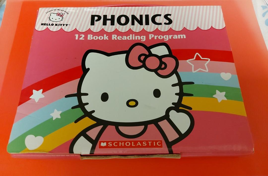 Hello Kitty Phonics 12-Book Reading Program Box Set 英文拼音, 興趣及遊戲, 書本 ...