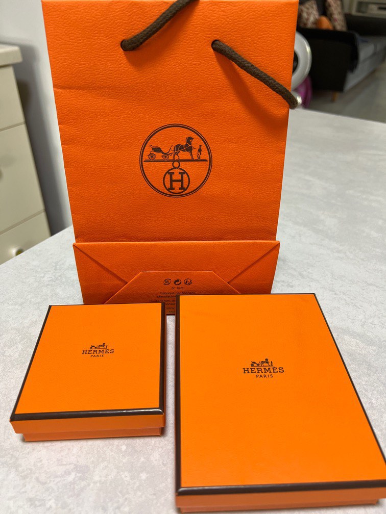 Hermes boxes with paperbag, Luxury, Accessories on Carousell