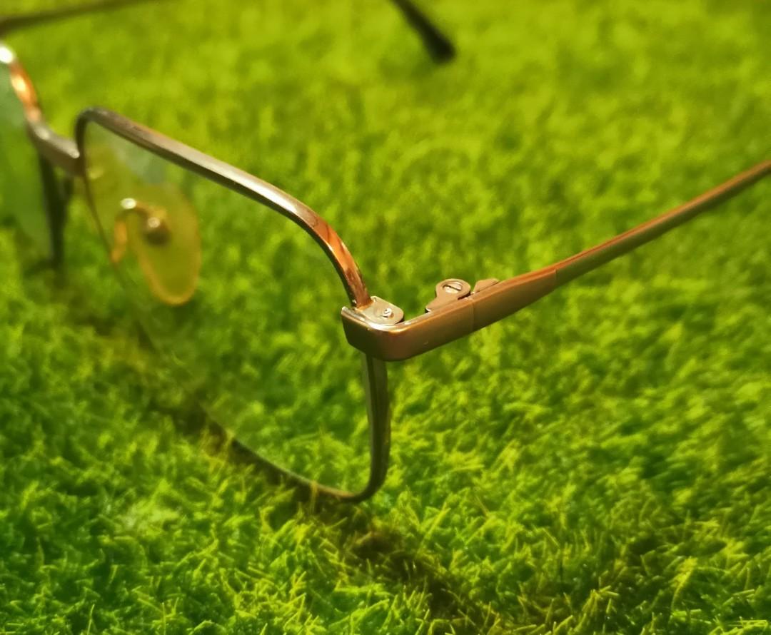 HOYA TAIICM TITAN-P SQUARE FRAME EYEGLASS JAPAN VINTAGE, Men's Fashion ...