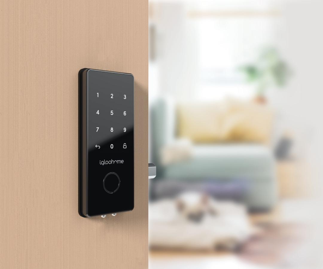 igloohome Gate & Door Combo Rim Lock Metal Gate 2 Fingerprint & Smart ...