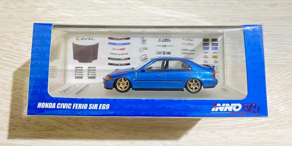INNO HINDA CIVIC FERIO SiR BLUE 1992 DIECAST SCALE 1:64, Toys ...