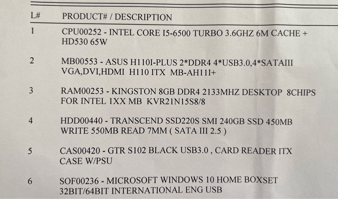 Intel Core i5 6500 Turbo 3.6 GHZ 6M CACHE + HD530 Desktop, 電腦＆科技, 桌上電腦 ...