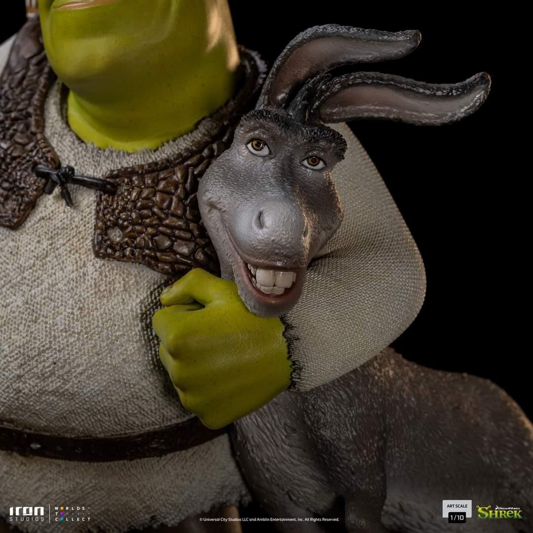Iron Studio Shrek Donkey and The Gingerbread Man – Deluxe Art Scale 1/ ...