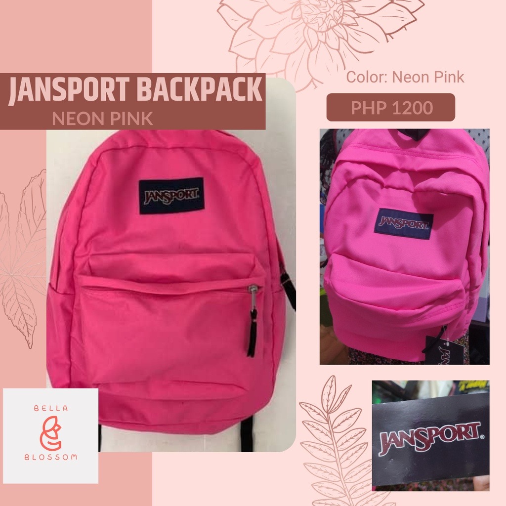 Jansport neon pink, Women's Fashion, Bags & Wallets, Backpacks on Carousell