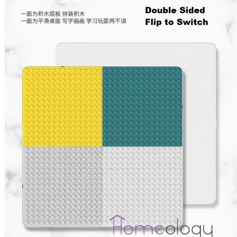 Kids Block Table Chair Set Lego Puzzle Toys Storage Children Drawing ...