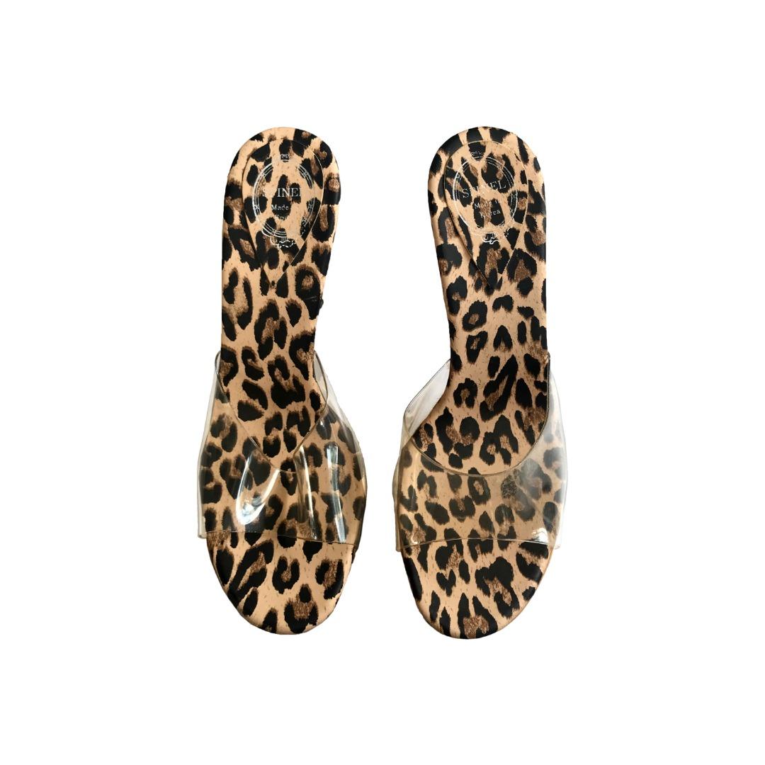 Leopard Print Heels (Spinel), Women's Fashion, Footwear, Flats ...