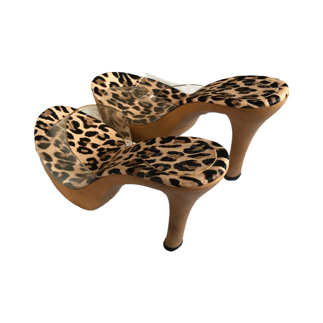 Leopard Print Heels (Spinel), Women's Fashion, Footwear, Flats ...