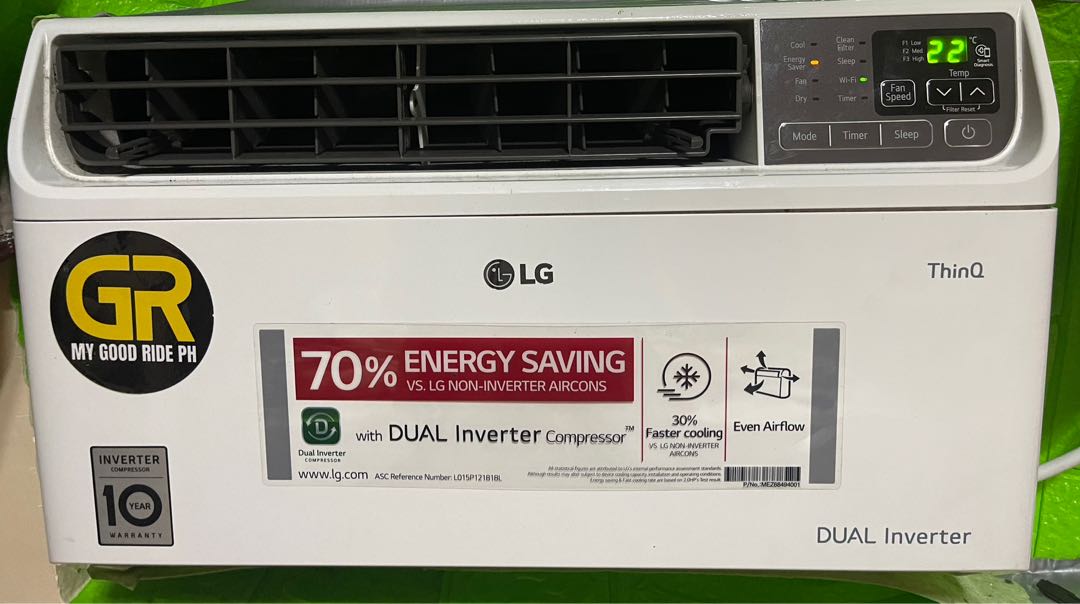 LG dual inverter window type, TV & Home Appliances, Air Conditioning ...