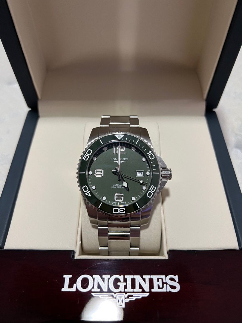 Longines Hydroconquest Green Matt, Luxury, Watches on Carousell