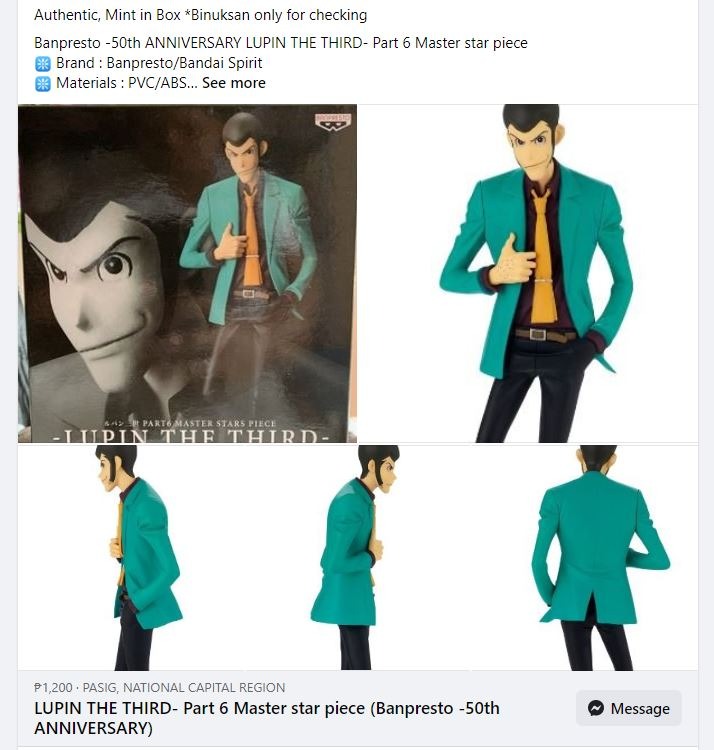 LUPIN THE THIRD- Part 6 Master star piece (Banpresto -50th ANNIVERSARY ...