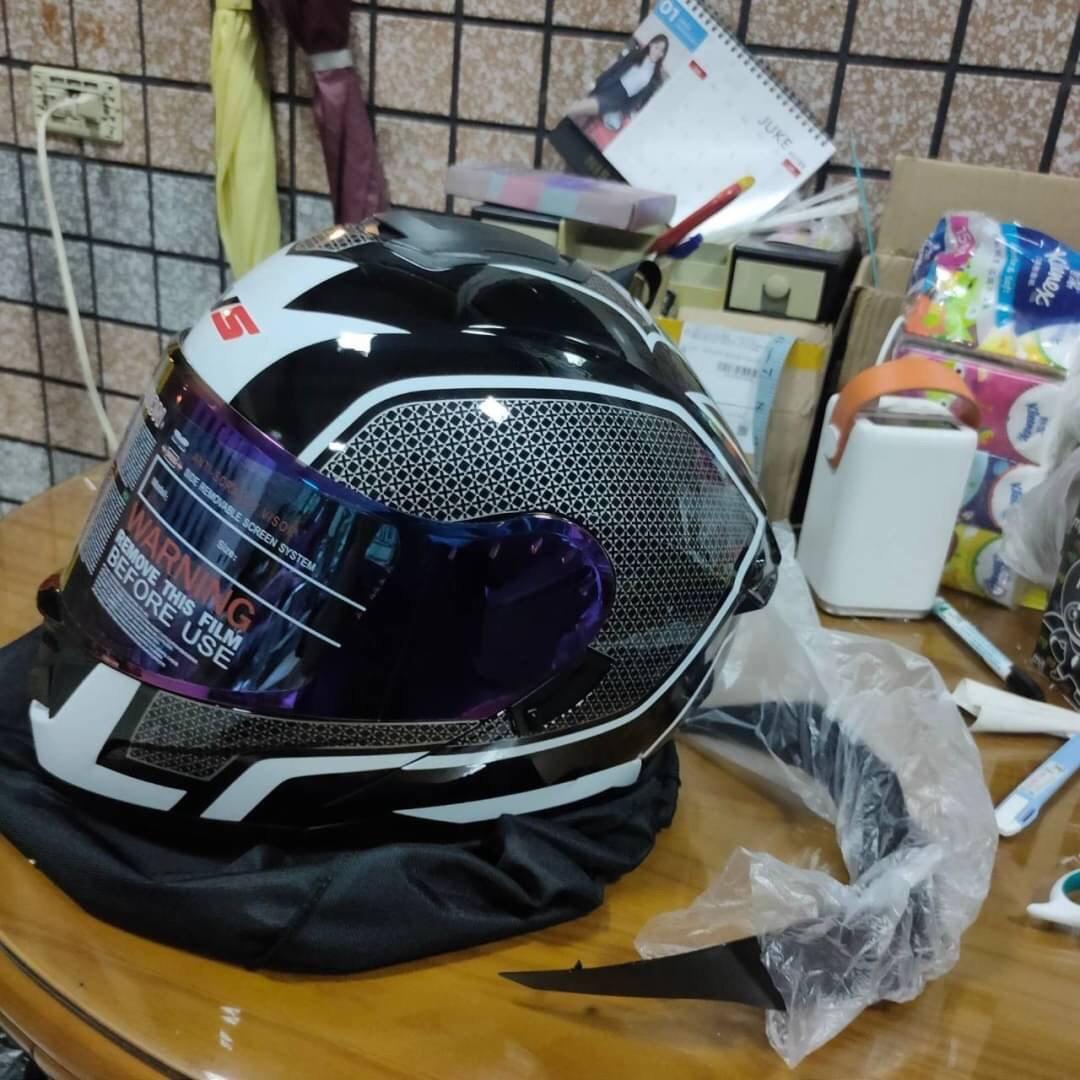 LVS Modular motorbike helmet with DOT certification and double visor ...