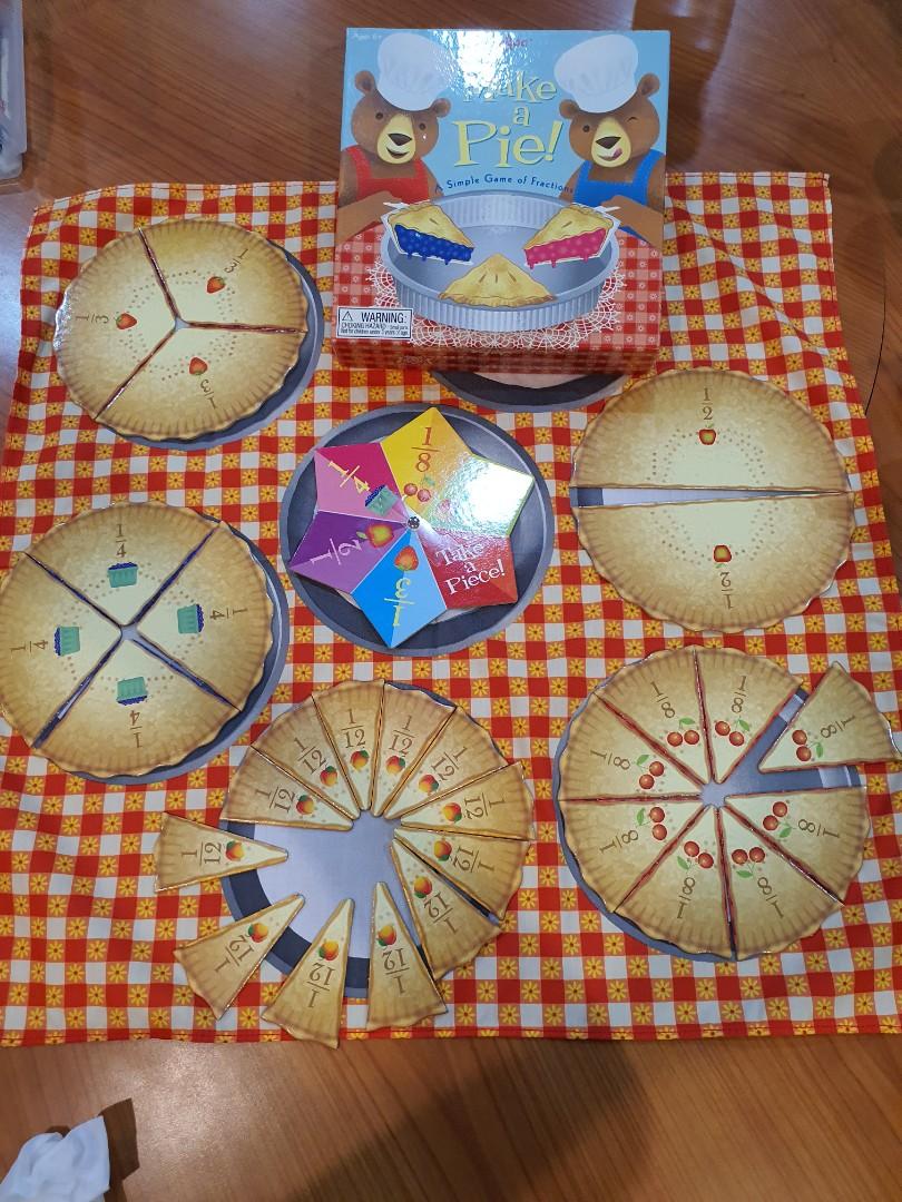 Make a Pie! A simple game of fractions, Hobbies & Toys, Toys & Games on ...