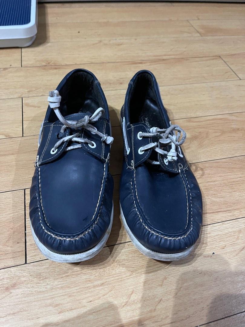 Marikina Handmade Navy Blue Boat Shoes, Men's Fashion, Footwear, Casual ...