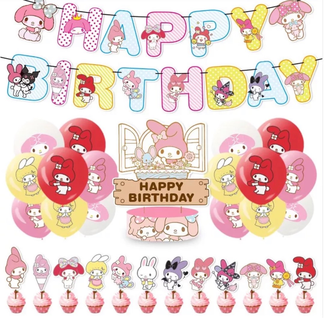 Melody Happy Birthday Party Balloon Decoration Set, Everything Else on ...