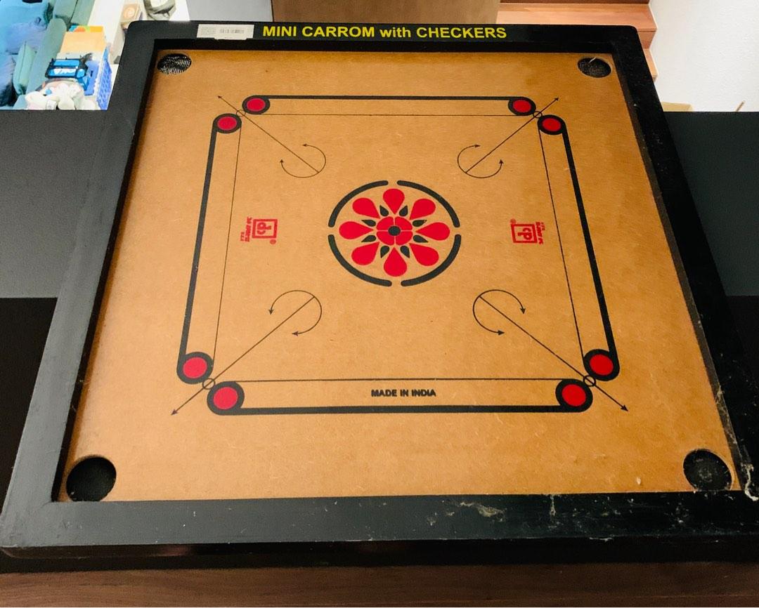 Mini Carrom & Checker Board, Hobbies & Toys, Toys & Games on Carousell