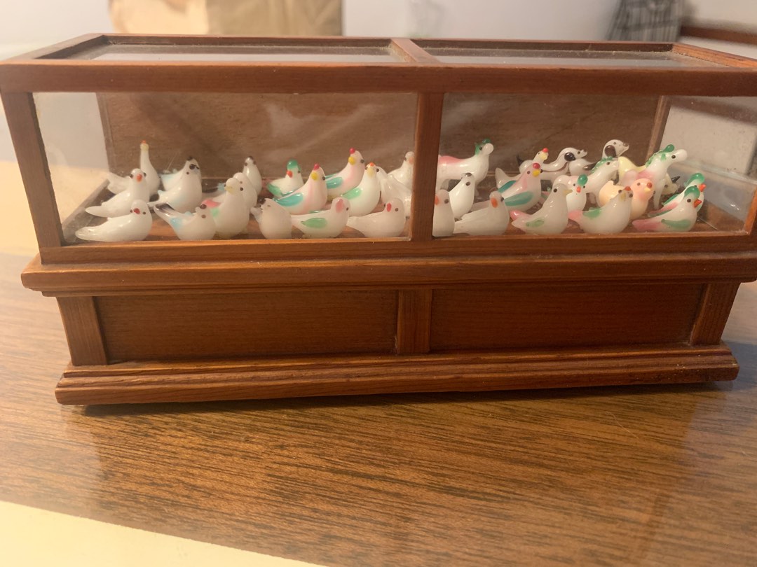 [LF-1-3] Miniature Glass birds display, Hobbies & Toys, Memorabilia ...