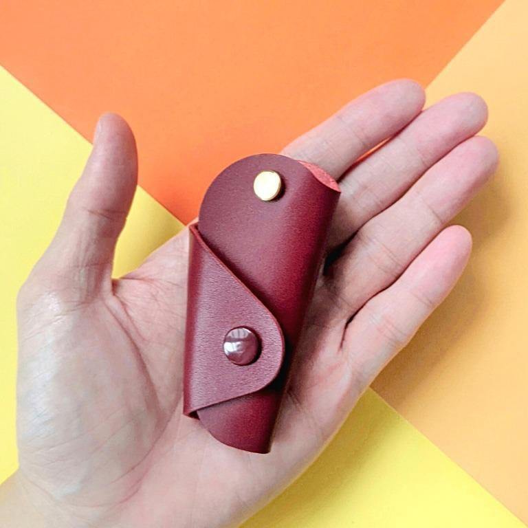 Minimalist Key Wrap in Burgundy, Furniture & Home Living, Home ...