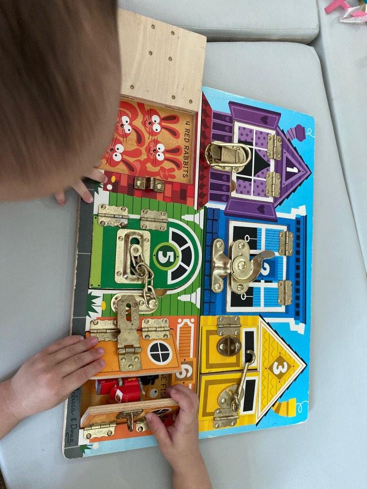 Montessori latch board, Babies & Kids, Infant Playtime on Carousell