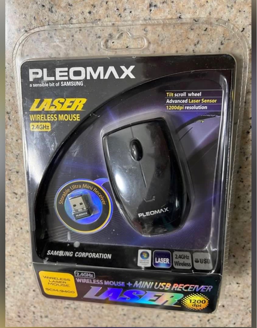 平賣無線滑鼠 Samsung Corporation ～Pleomax 2.4GHz Laser wireless mouse+ mini ...