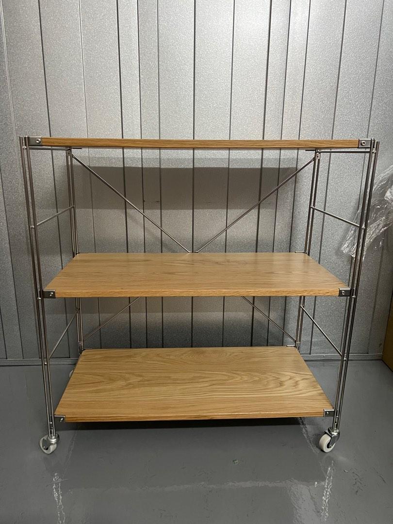 Muji Stainless unit shelf- Oak, Furniture & Home Living, Furniture ...