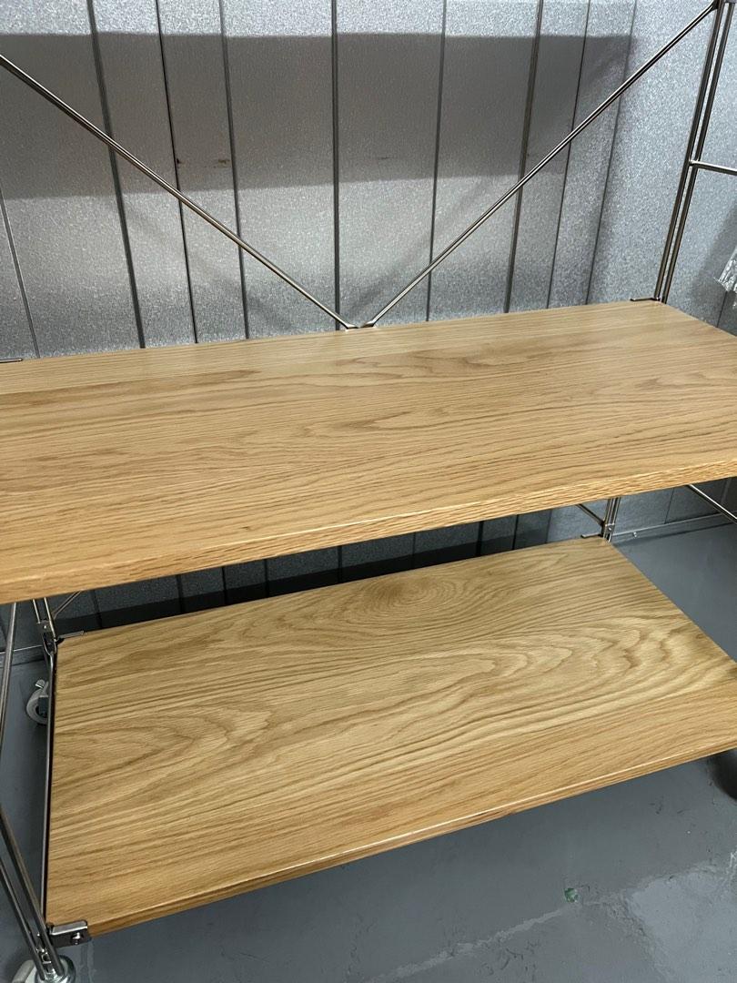 Muji Stainless unit shelf- Oak, Furniture & Home Living, Furniture ...