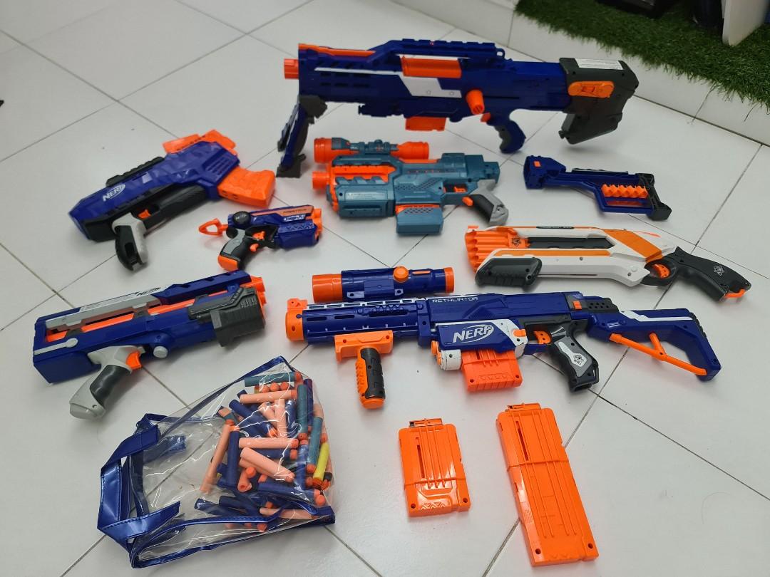 Nerf Gun Rukkus firestrike retaliator elite 2.0 roughcut, Hobbies ...