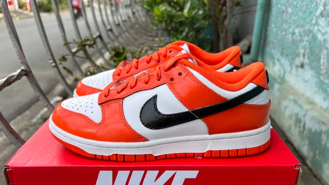 Nike Dunk Low 'Brilliant Orange', Women's Fashion, Footwear, Sneakers ...