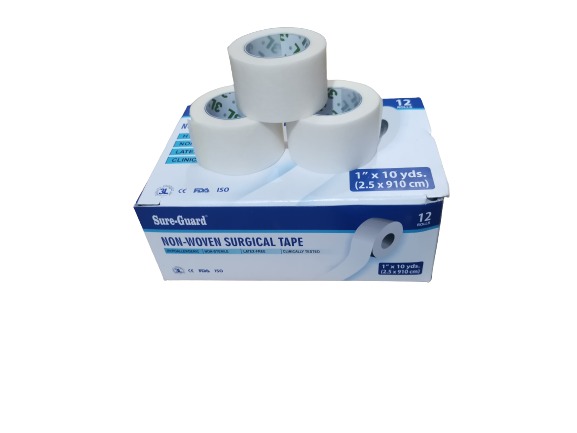 Non Woven Surgical Tape 1 Inch 12 Pieces Sureguard, Health & Nutrition ...