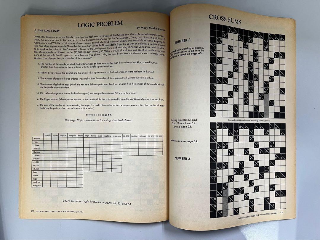 Official Pencil Puzzles and Word Games, Hobbies & Toys, Books ...