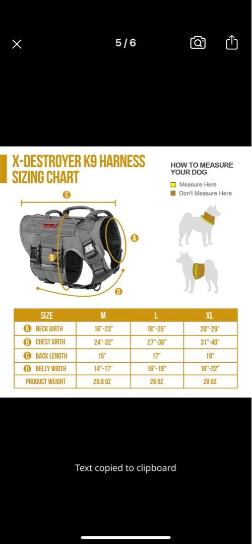 OneTigris X DESTROYER K9 Harness 3 Handled Heavy Duty Dog Vest With Metal Buckles MOLLE Training ...