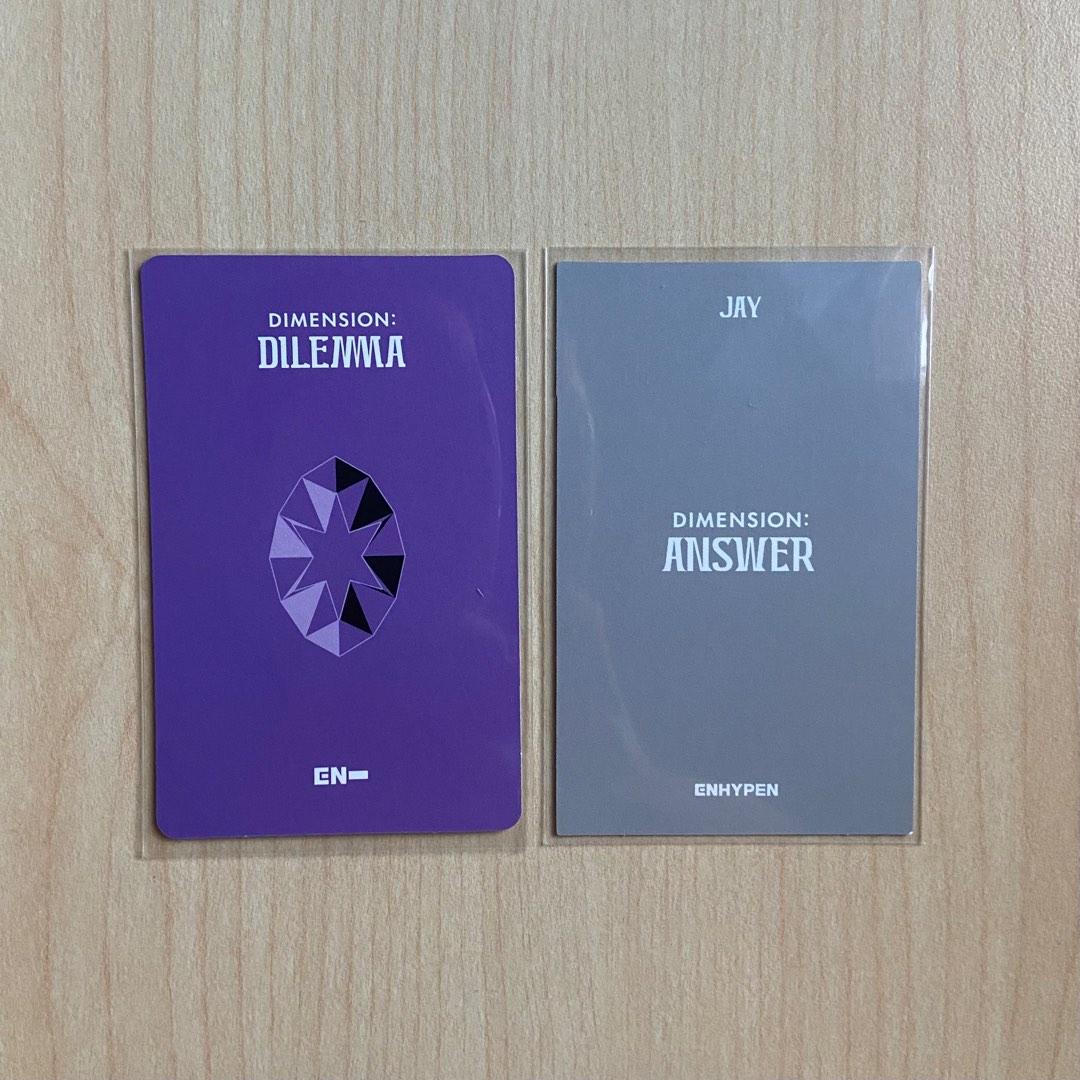 [ONHAND] Official Enhypen Jay Dimension:Dilemma Scylla Photocard and Dimension:Answer No ...
