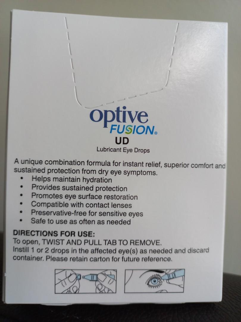 Optive Fusion Eye Drops, Beauty & Personal Care, Vision Care on Carousell