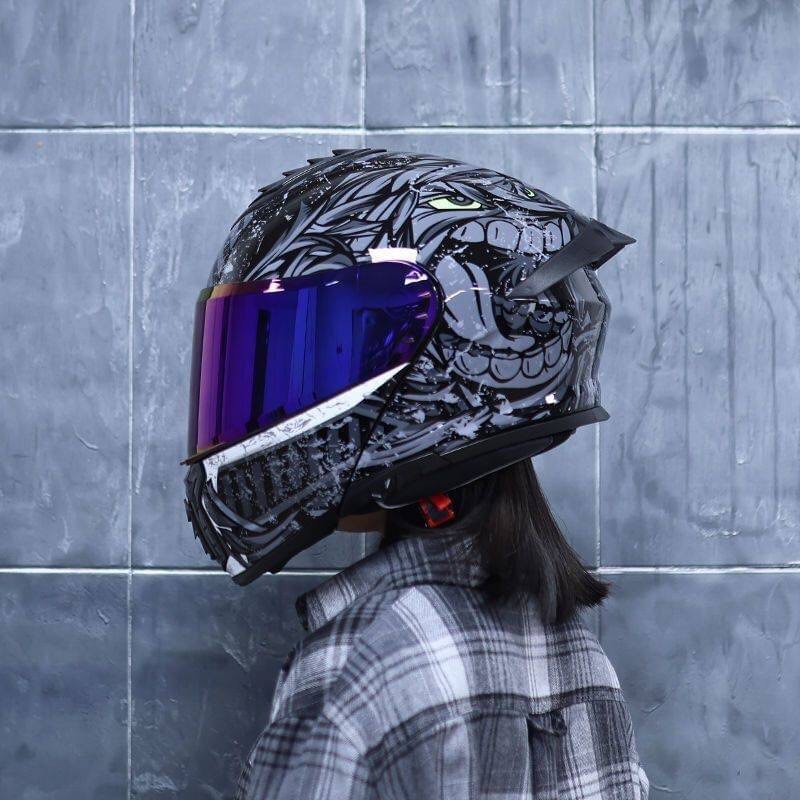 ORZ motorbike modular helmet with double visor and DOT certification ...