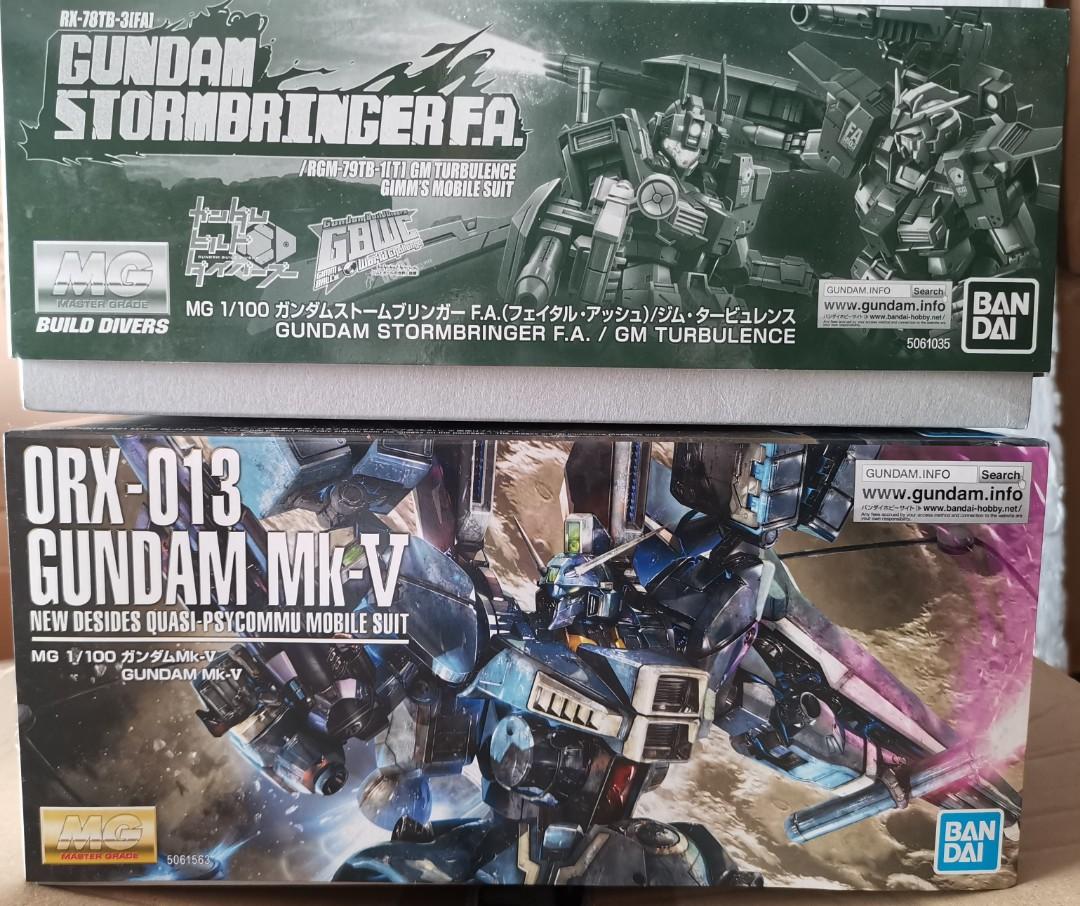 PBMG 1/100 GUNDAM MK-V& GUNDAM STORMBRINGER.FA, 興趣及遊戲, 玩具 & 遊戲類 - Carousell