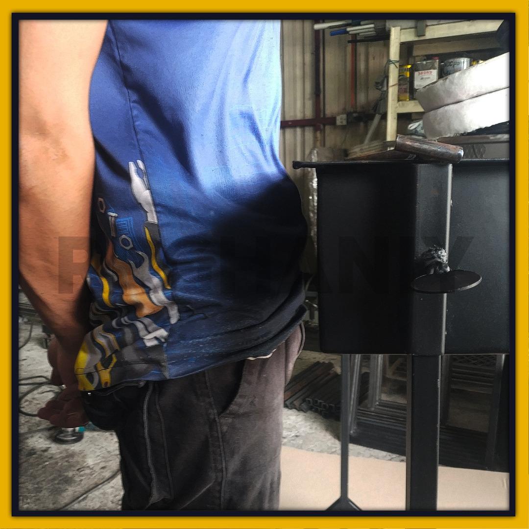 Pembakar Satay Pembakar BBQ Dapur Satay With Middle Bar Steel Complete ...