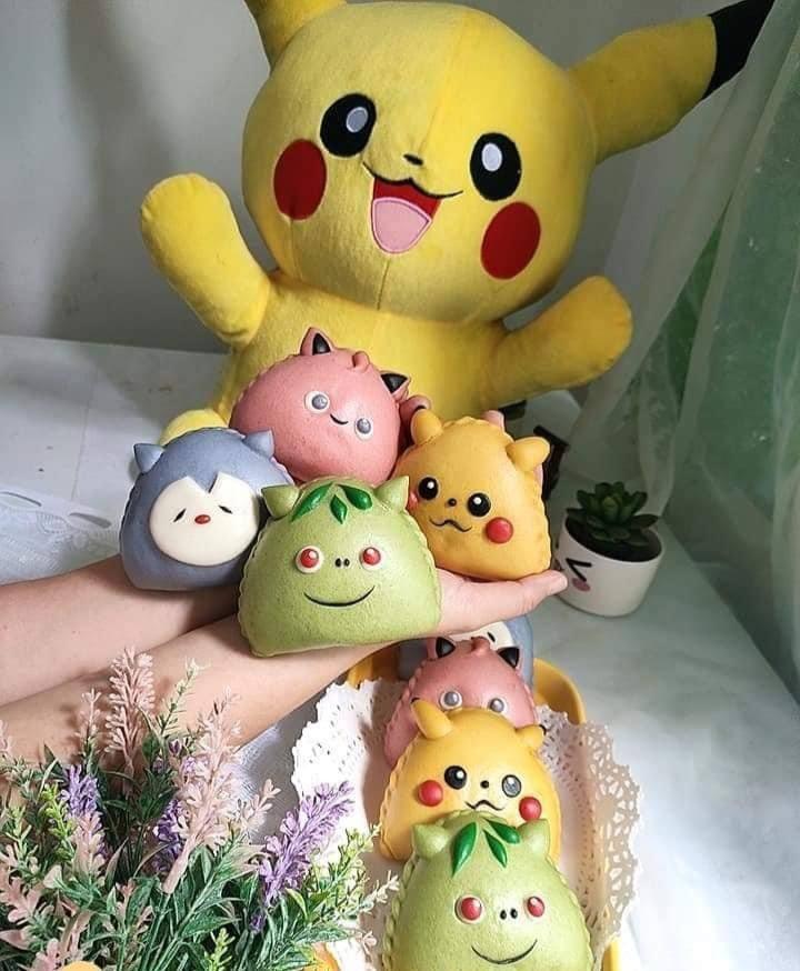 Pokemon Cartoon Buns, Food & Drinks, Packaged & Instant Food on Carousell