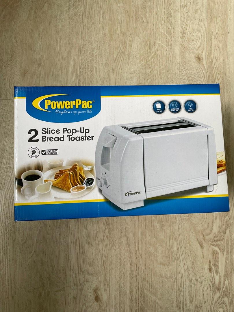 Powerpac Two Slice pop-up bread toaster, TV & Home Appliances, Kitchen ...