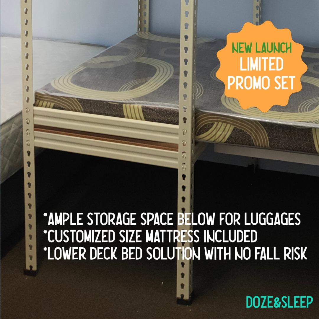 Practical Storage Bed Rack including Customized Size Mattress for Small ...