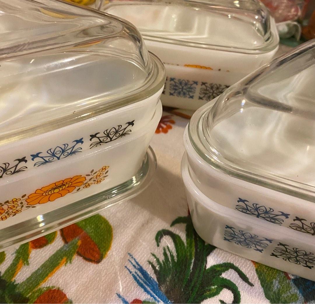 Pyrex triangle with lids, Furniture & Home Living, Home Decor, Vases ...