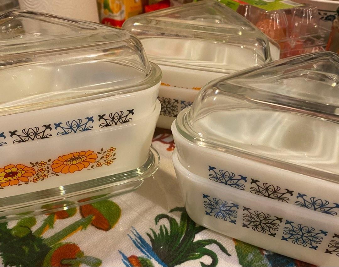 Pyrex triangle with lids, Furniture & Home Living, Home Decor, Vases ...