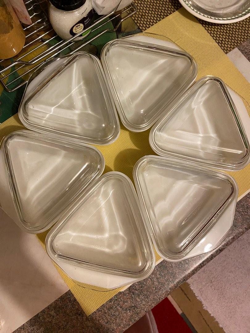 Pyrex triangle with lids, Furniture & Home Living, Home Decor, Vases ...