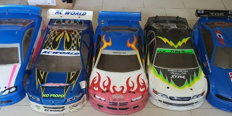 6 Rc car body shells for Tamiya Kyosho Traxxas Associated Schumacher ...