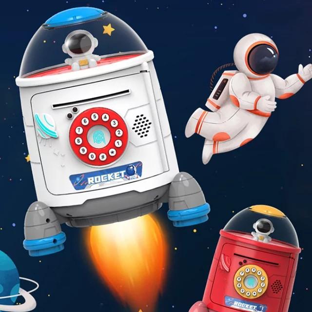 Red Rocket Electronic Piggy Bank Password Fingerprint, Hobbies & Toys ...