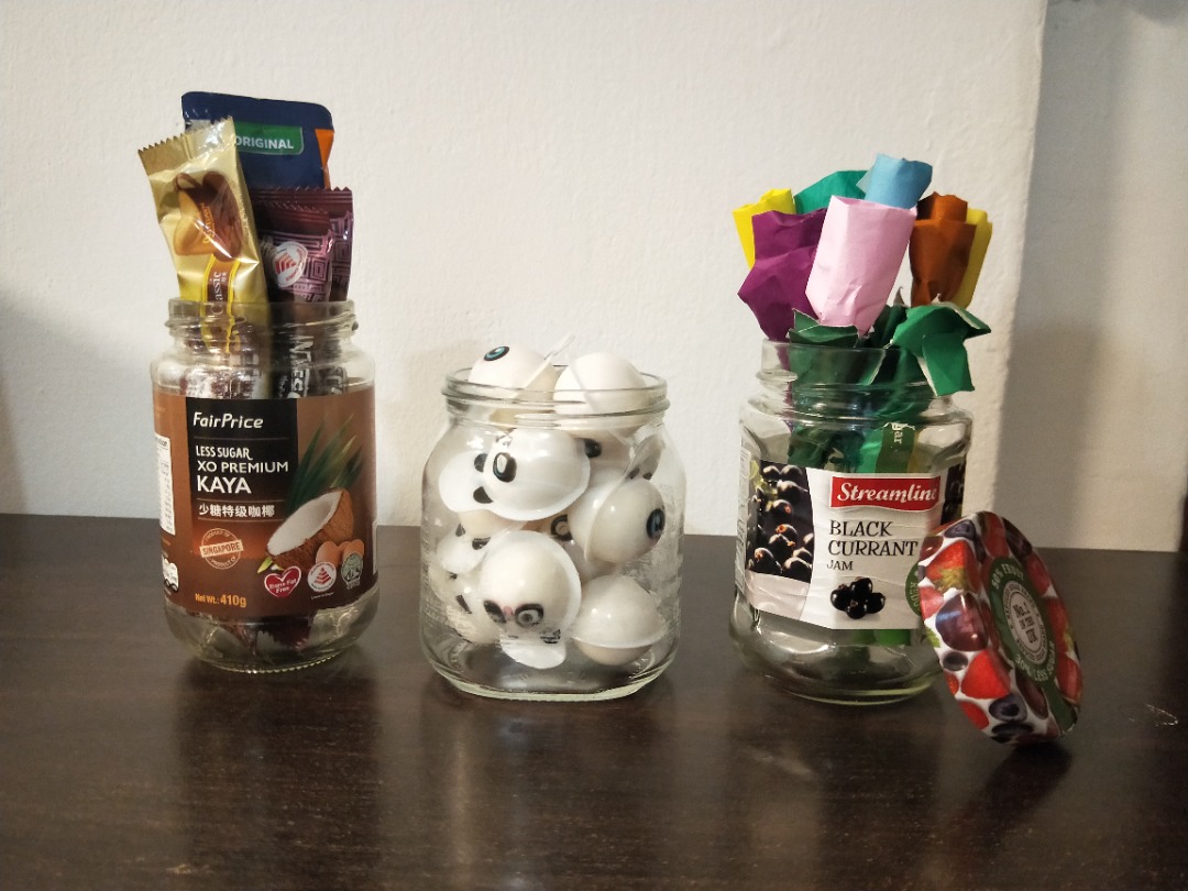 Reusable Glass Jars (Quantity: 11 Jars), Furniture & Home Living, Home ...