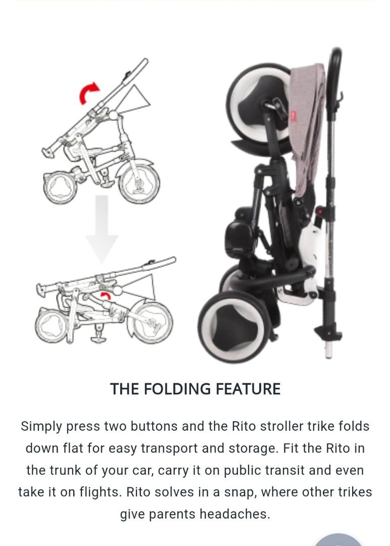 Rito QPlay Foldable 3-in-1 Trike, Babies & Kids, Infant Playtime on ...