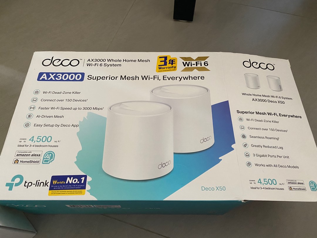 Router TP Link Deco AX3000 Wifi 6 Mesh, 電腦＆科技, 電腦周邊及配件, Wifi及上網相關產品 ...