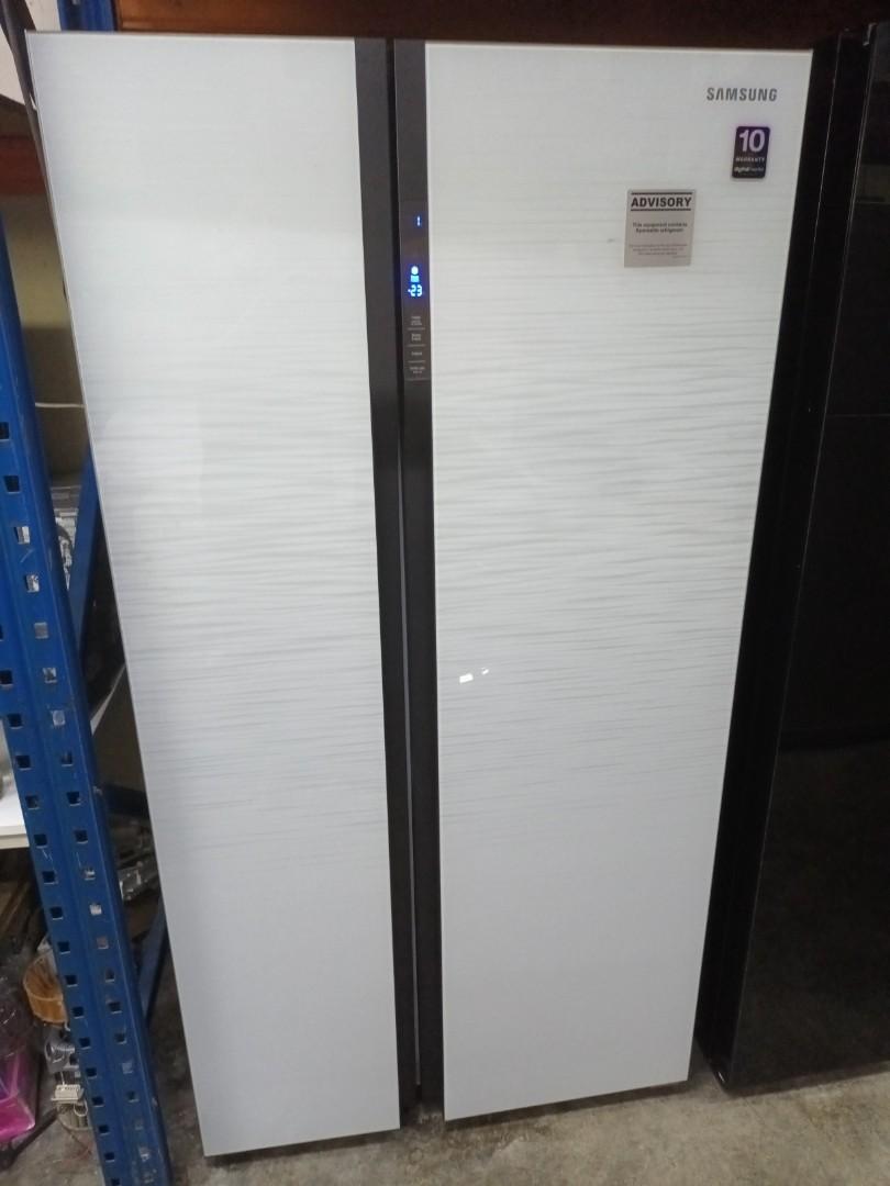 Samsung glass door side by side refrigerator fridge inverter 4ticks ...